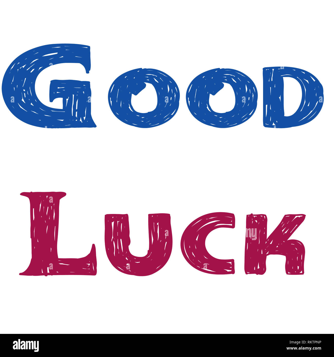 Good luck wishes with amazing styles Stock Photo - Alamy