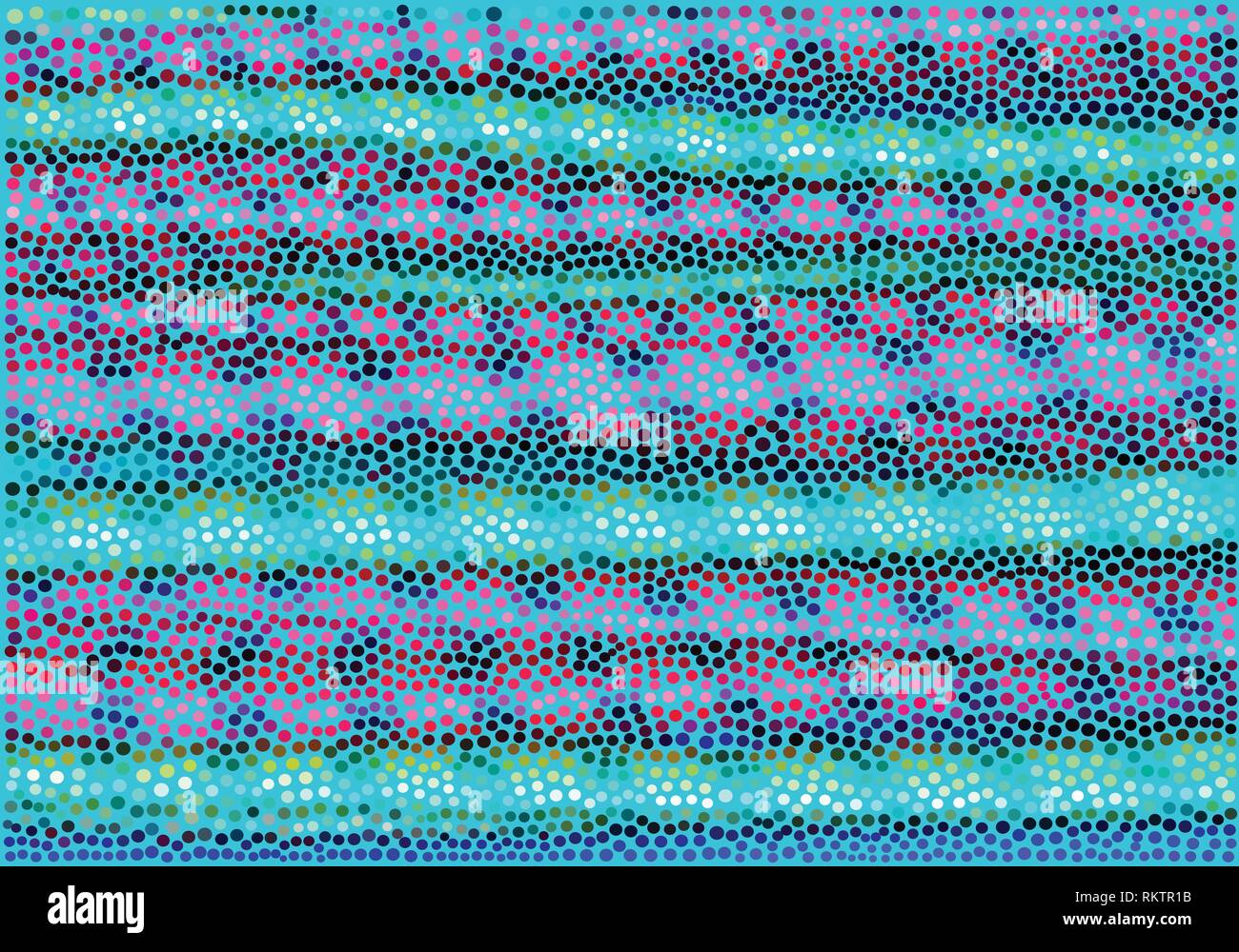 Colorful dots vector illustration on a turquoise blue background Stock ...