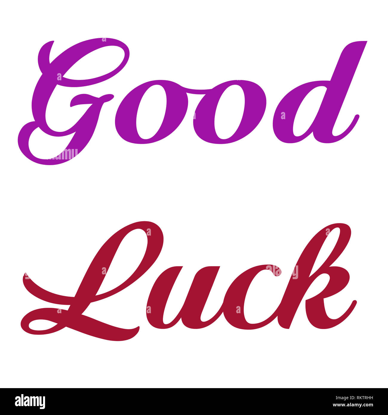 Good luck wishes with amazing styles Stock Photo - Alamy