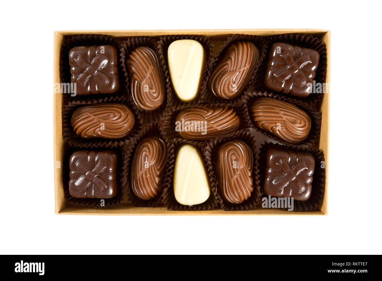 Top view chocolate box Cut Out Stock Images & Pictures - Alamy