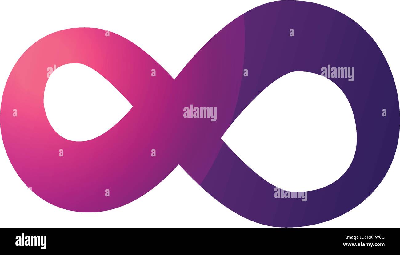 Infinity sign color gradient. Eight sign colorful gradient icon. Vector ...