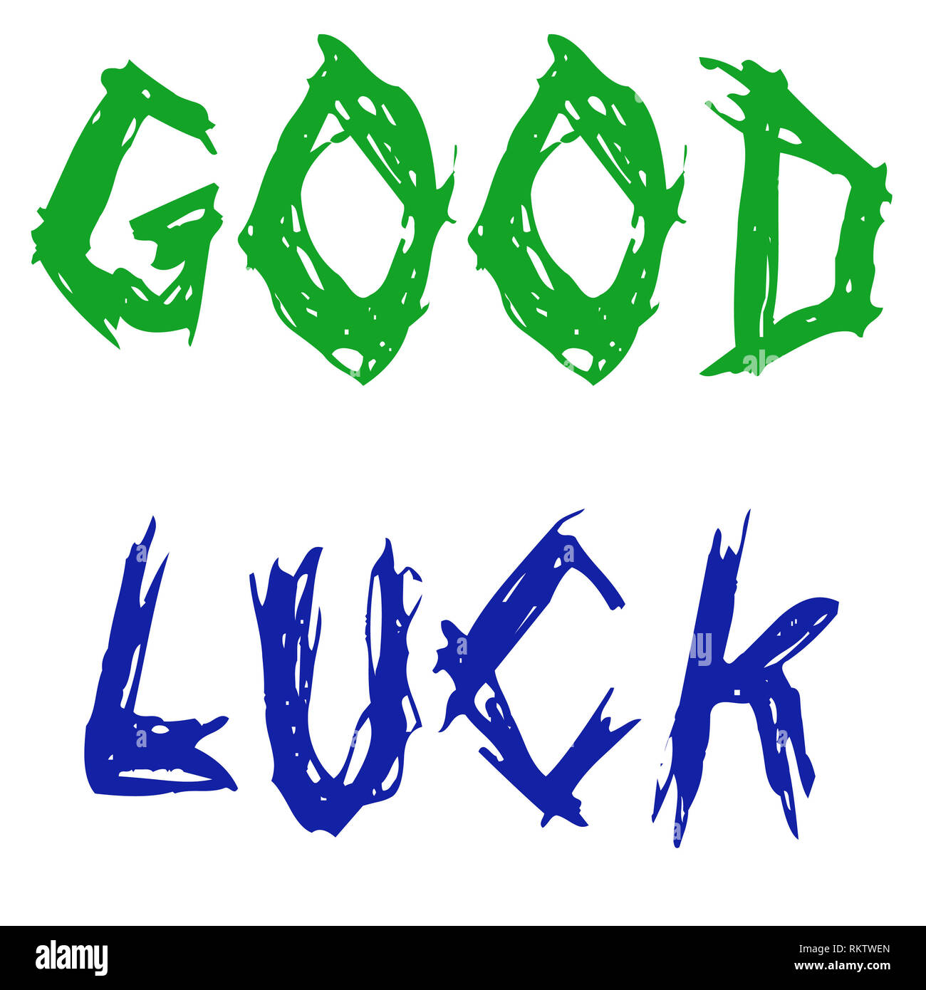 Good luck wishes with amazing styles Stock Photo - Alamy