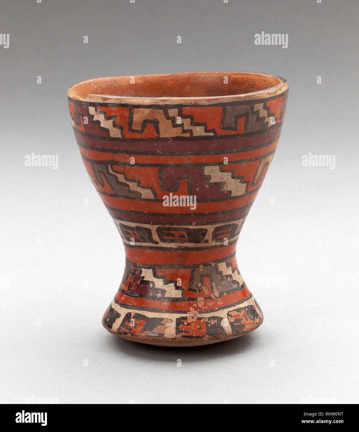 Cup with Rows of Geometric, Textile-like Patterns - 180 B.C./A.D. 500 ...