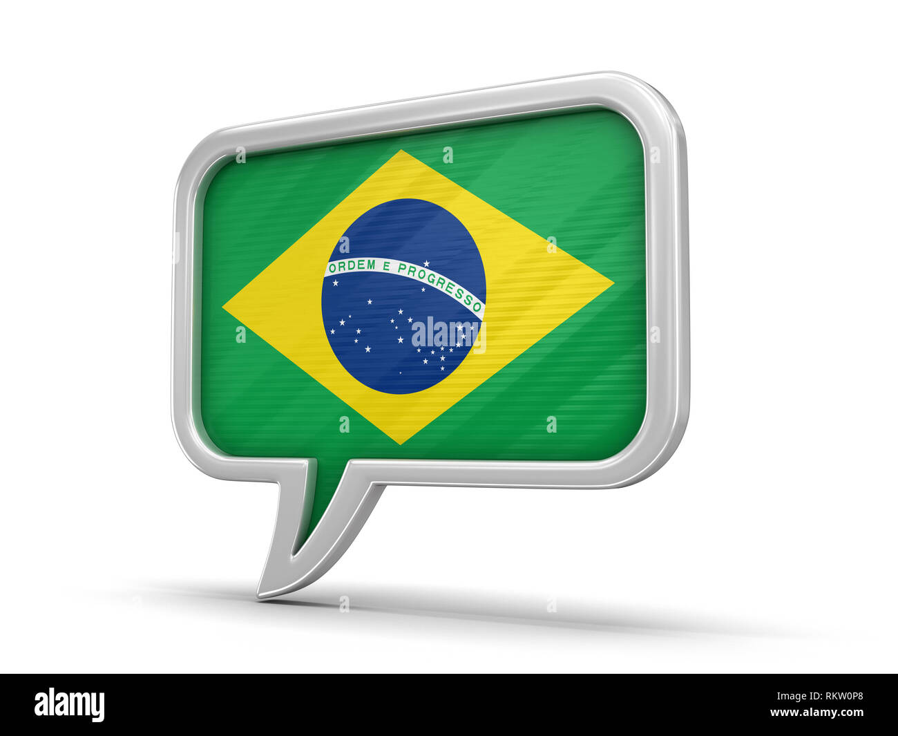 Speech bubbles with flag. Image with clipping path Stock Photo - Alamy