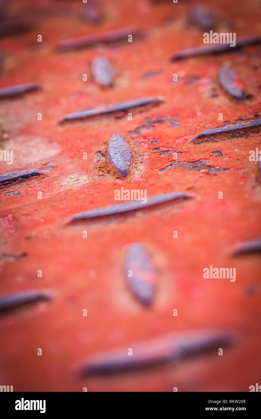 Textured red painted steel surface Stock Photo - Alamy