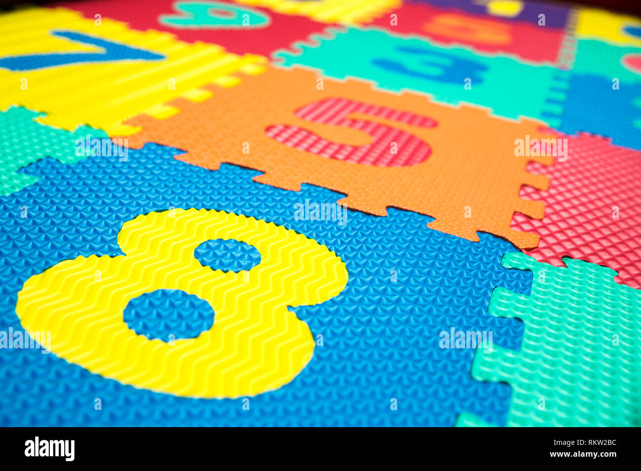 Colorful Baby Mat. Rubber foam pad for children playing. Colorful ...
