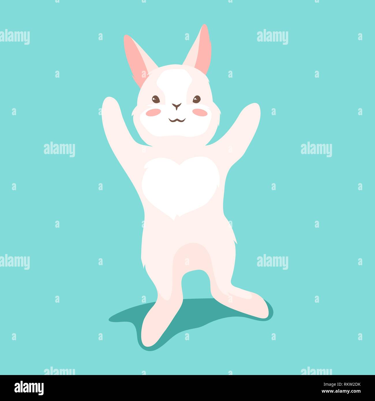 Cute Easter Bunny illustration Stock Vector Image & Art - Alamy