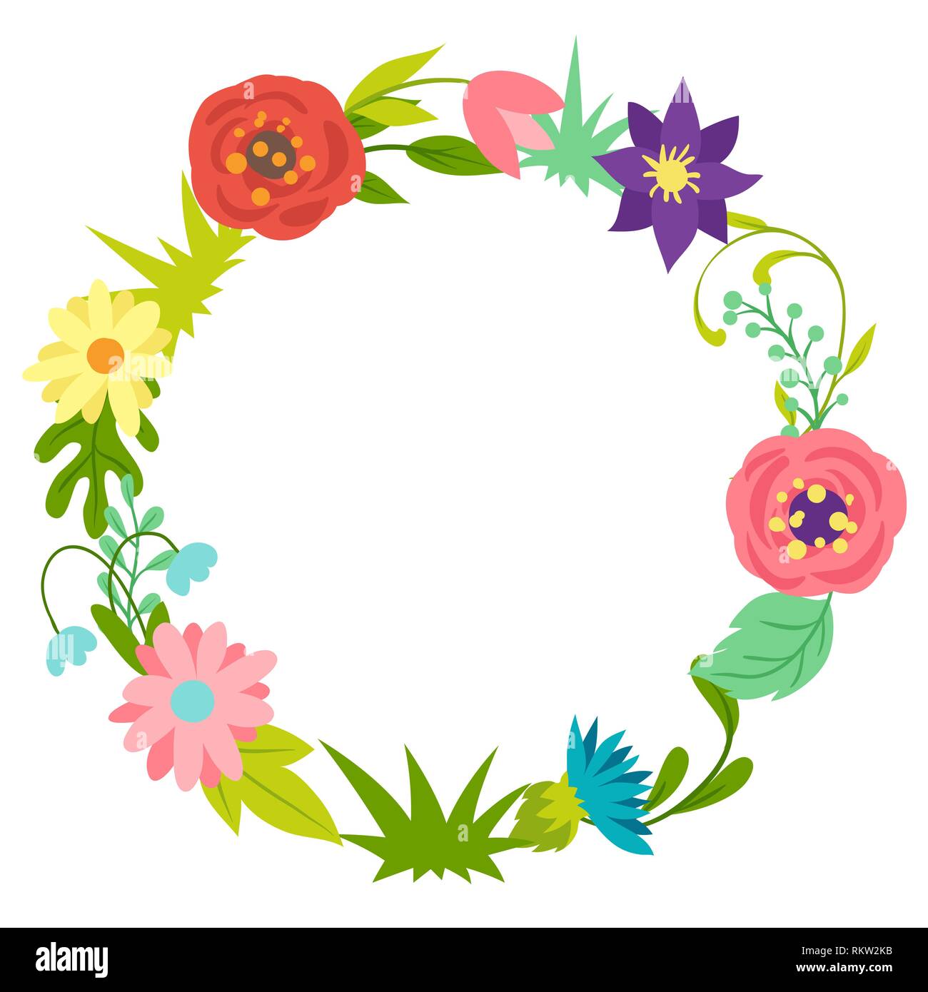 Frame with spring flowers Stock Vector Image & Art - Alamy