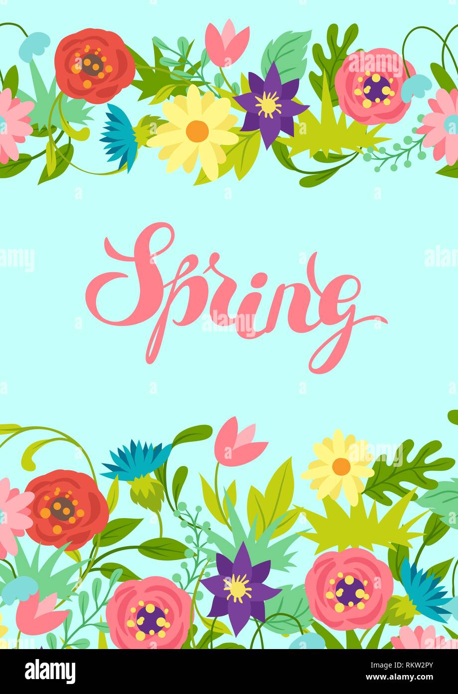 Background with spring flowers Stock Vector Image & Art - Alamy