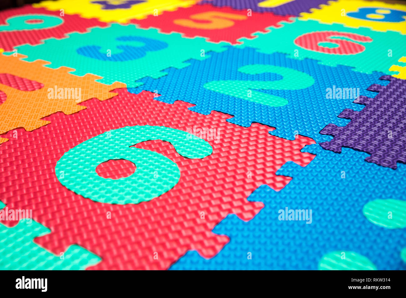 Colorful Baby Mat. Rubber foam pad for children playing. Colorful ...