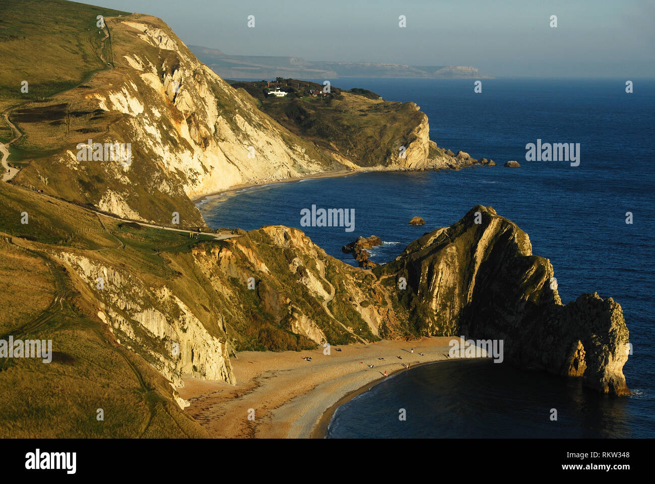 Durdle Dor beach and cliffs. East Dorset, UK September Stock Photo - Alamy