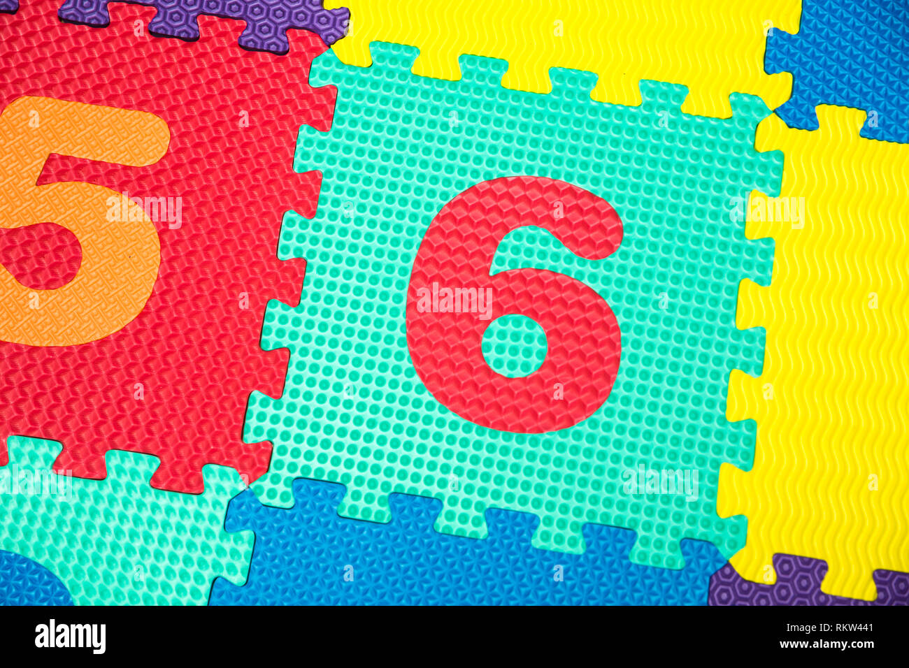 Colorful Baby Mat. Rubber foam pad for children playing. Colorful ...