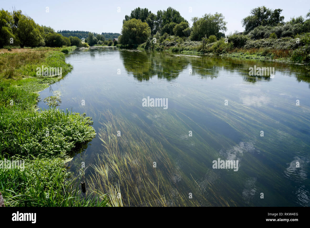 The old water mill and River Avon at Breamore on the Hampshire ...