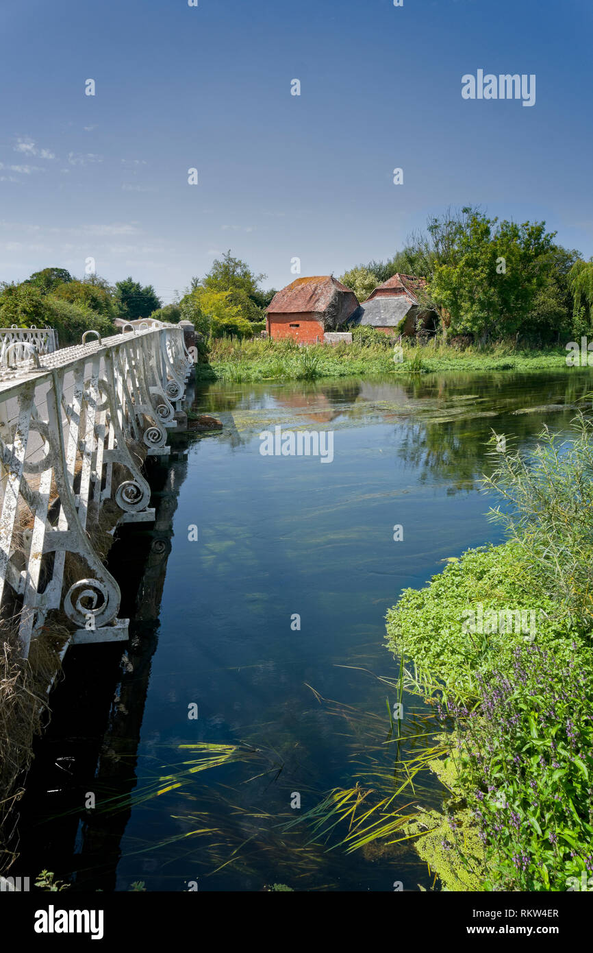 The old water mill and River Avon at Breamore on the Hampshire ...