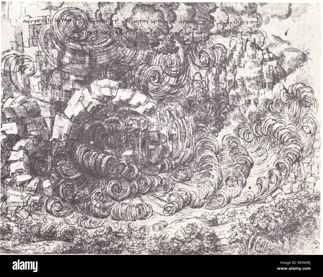 A DELUGE. LEONARDO DA VINCI. 1515 Stock Photo - Alamy