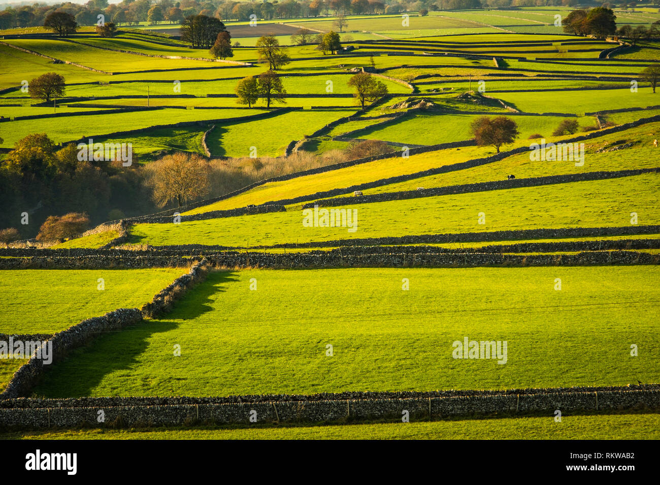 Small fields separated by dry stone walls are a feature of the ...