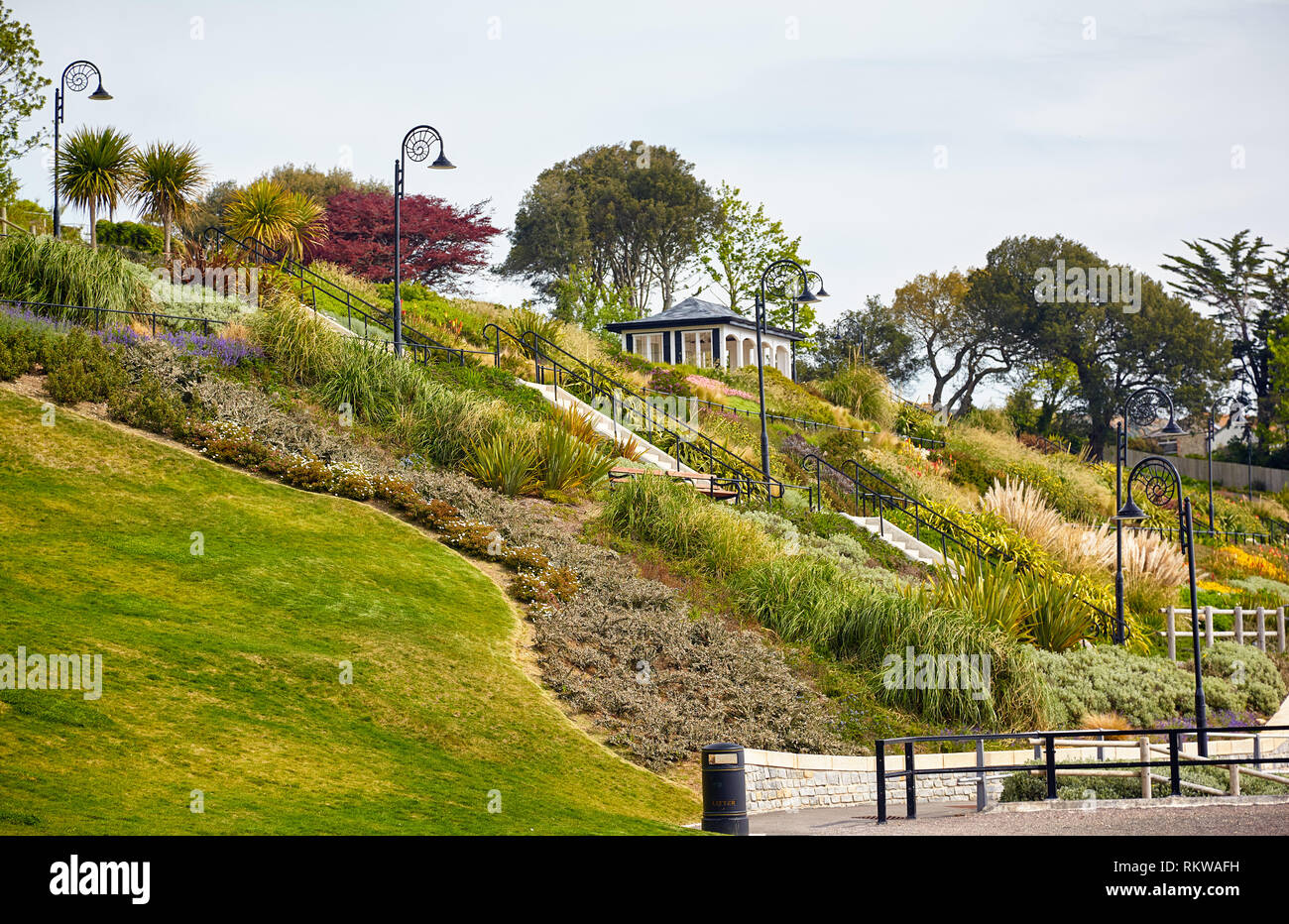 The pavilion at Seafront gardens (Langmoor and Lister Gardens) in Lyme ...