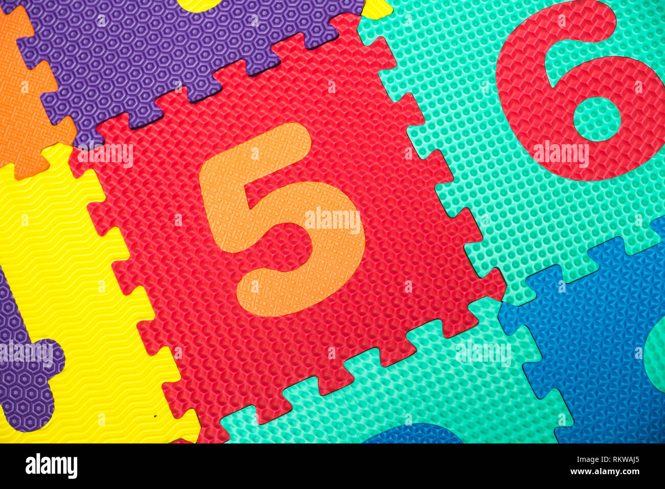 Foam number puzzle hi-res stock photography and images - Alamy