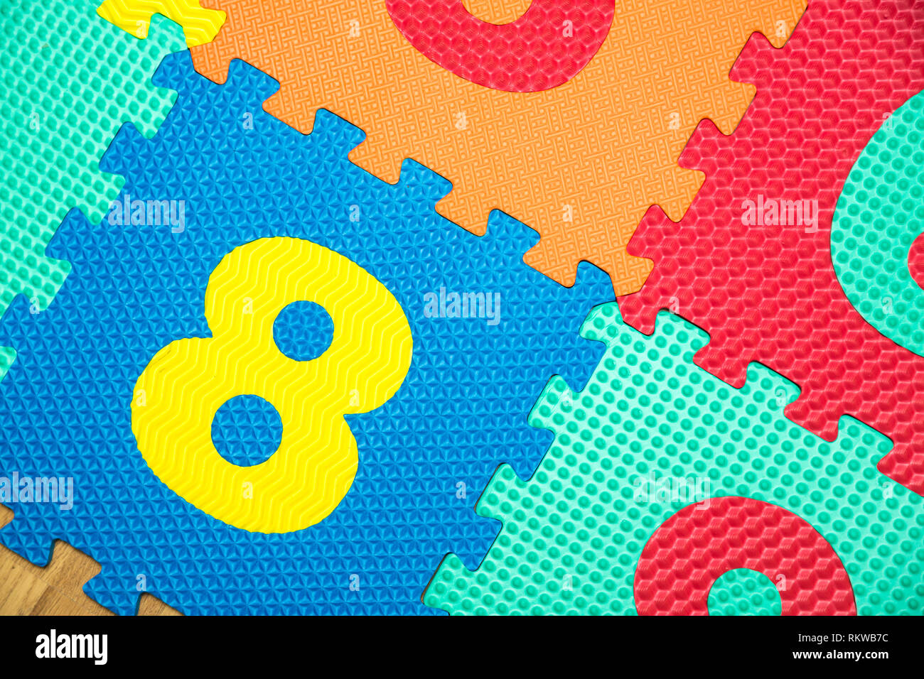 Colorful Baby Mat. Rubber foam pad for children playing. Colorful ...