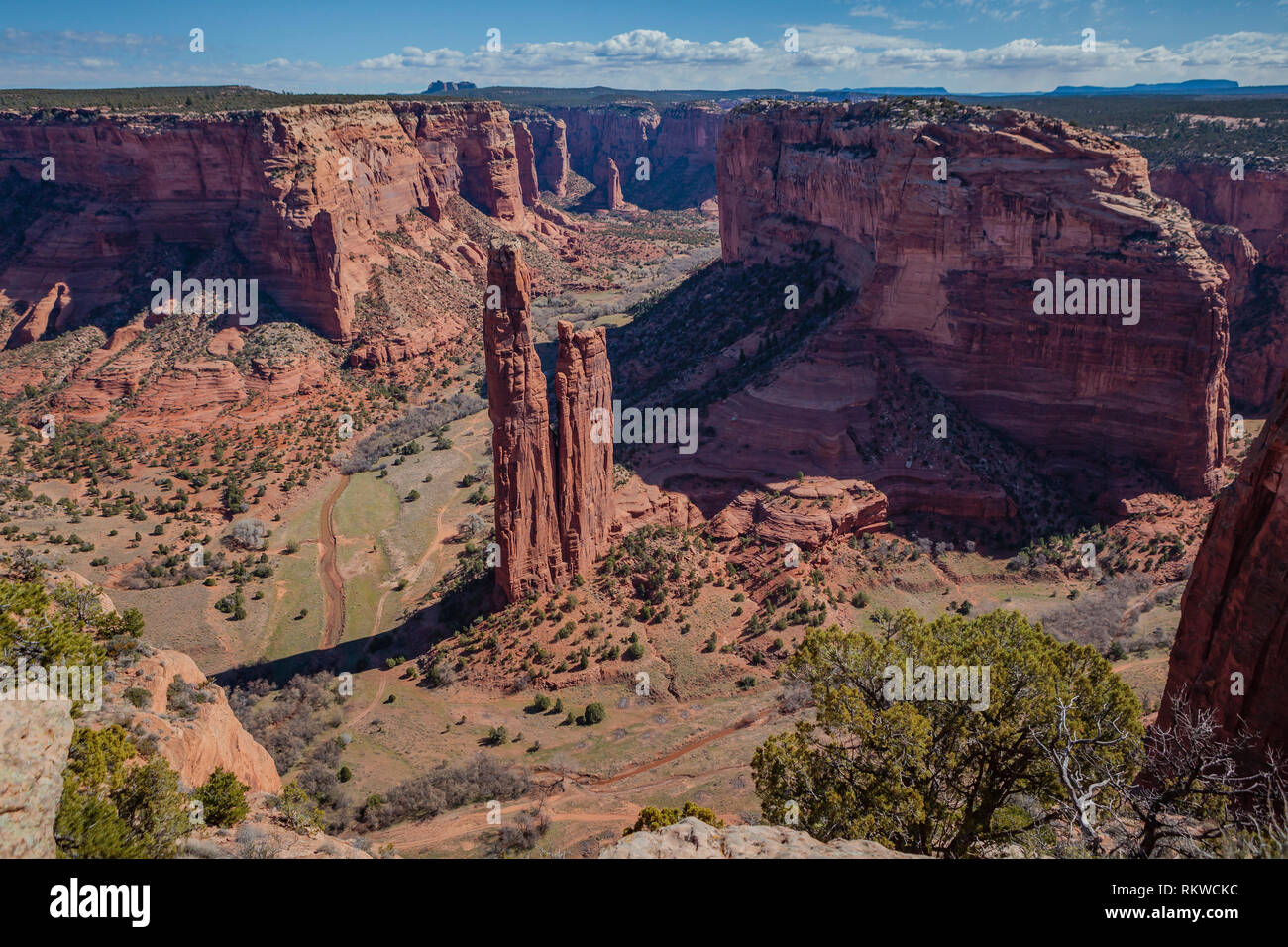 Junction Overlook at the Canyon de Chelly National Monument Stock Photo ...