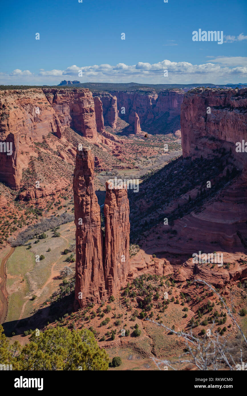 Junction Overlook at the Canyon de Chelly National Monument Stock Photo ...