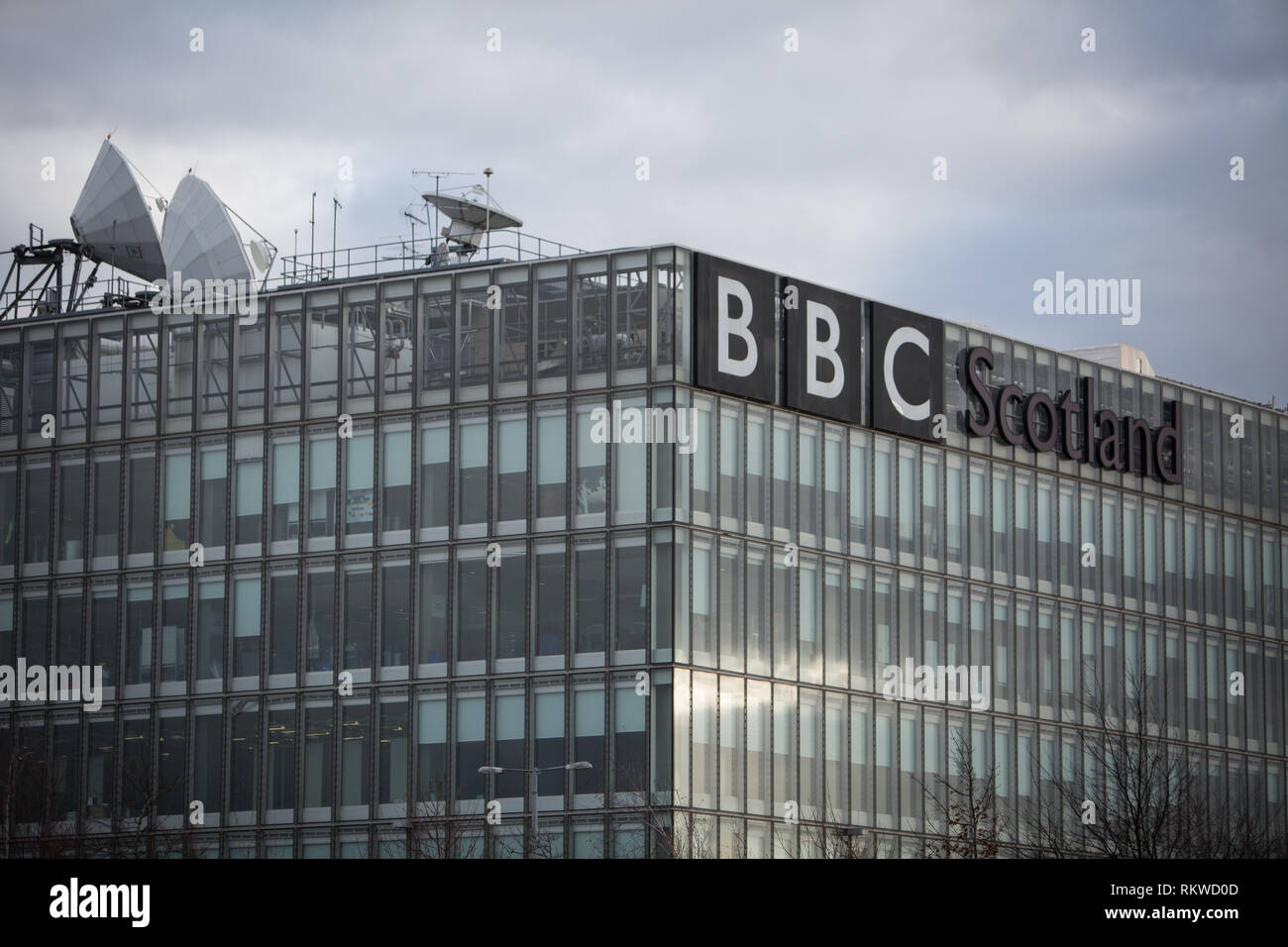 BBC Scotland building at Pacific Quay, Glasgow, Scotland Stock Photo ...