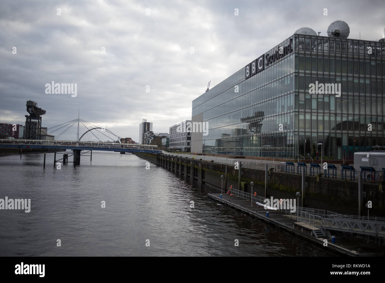 BBC Scotland building at Pacific Quay, Glasgow, Scotland Stock Photo ...