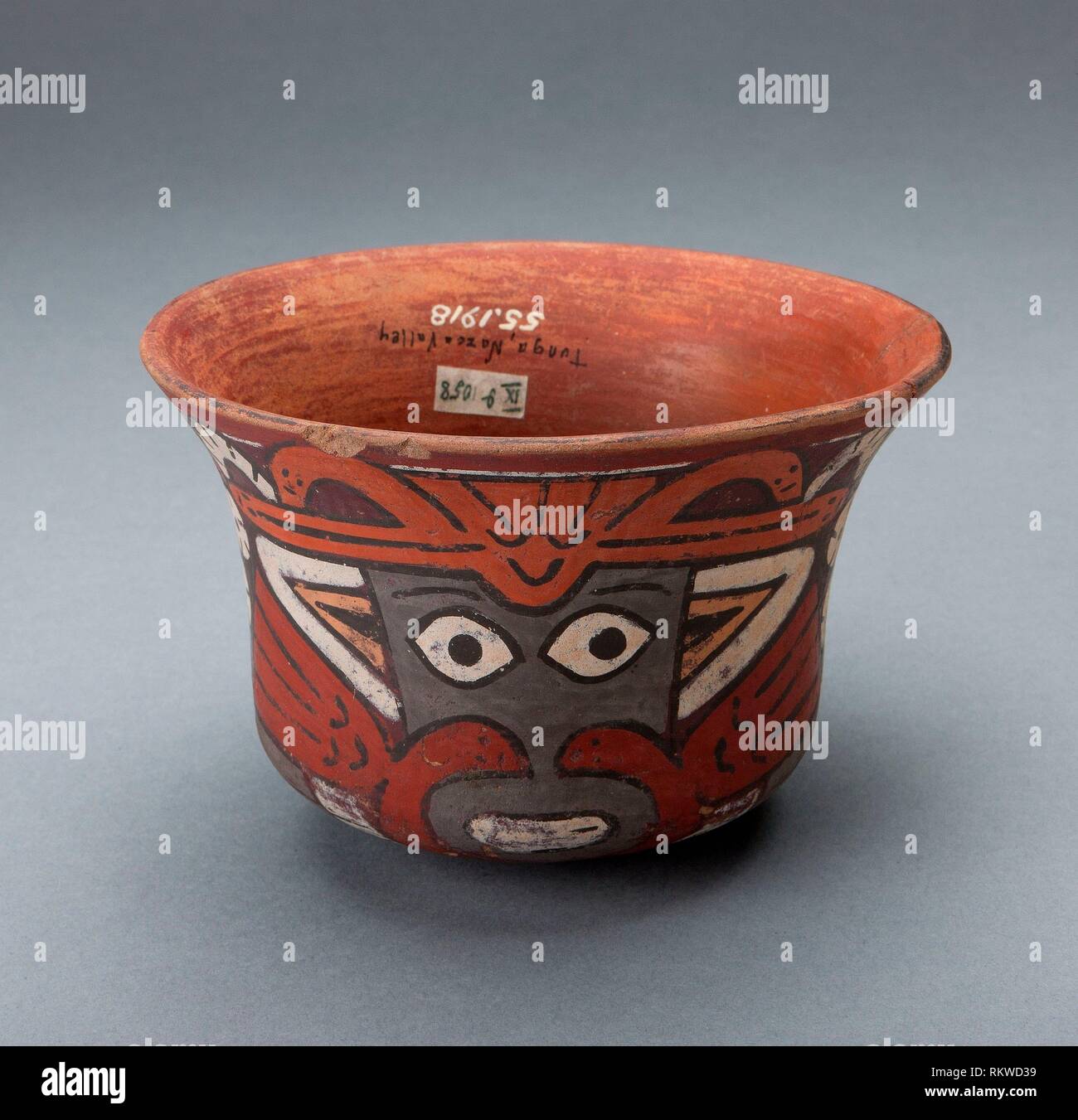 Cup Depicting Masked Ritual Performer - 180 B.C./A.D. 500 - Nazca South ...