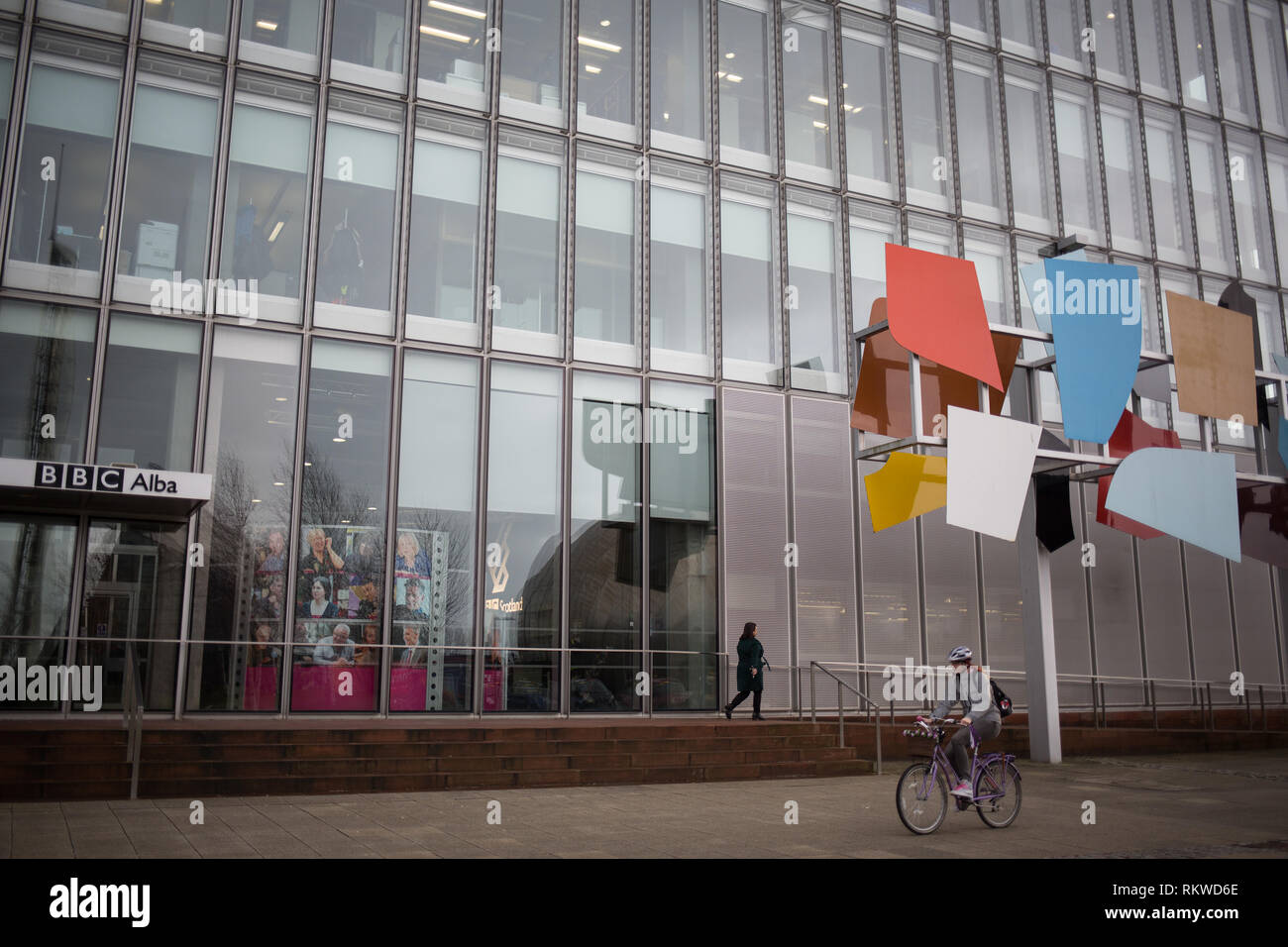 BBC Scotland building at Pacific Quay, Glasgow, Scotland Stock Photo ...