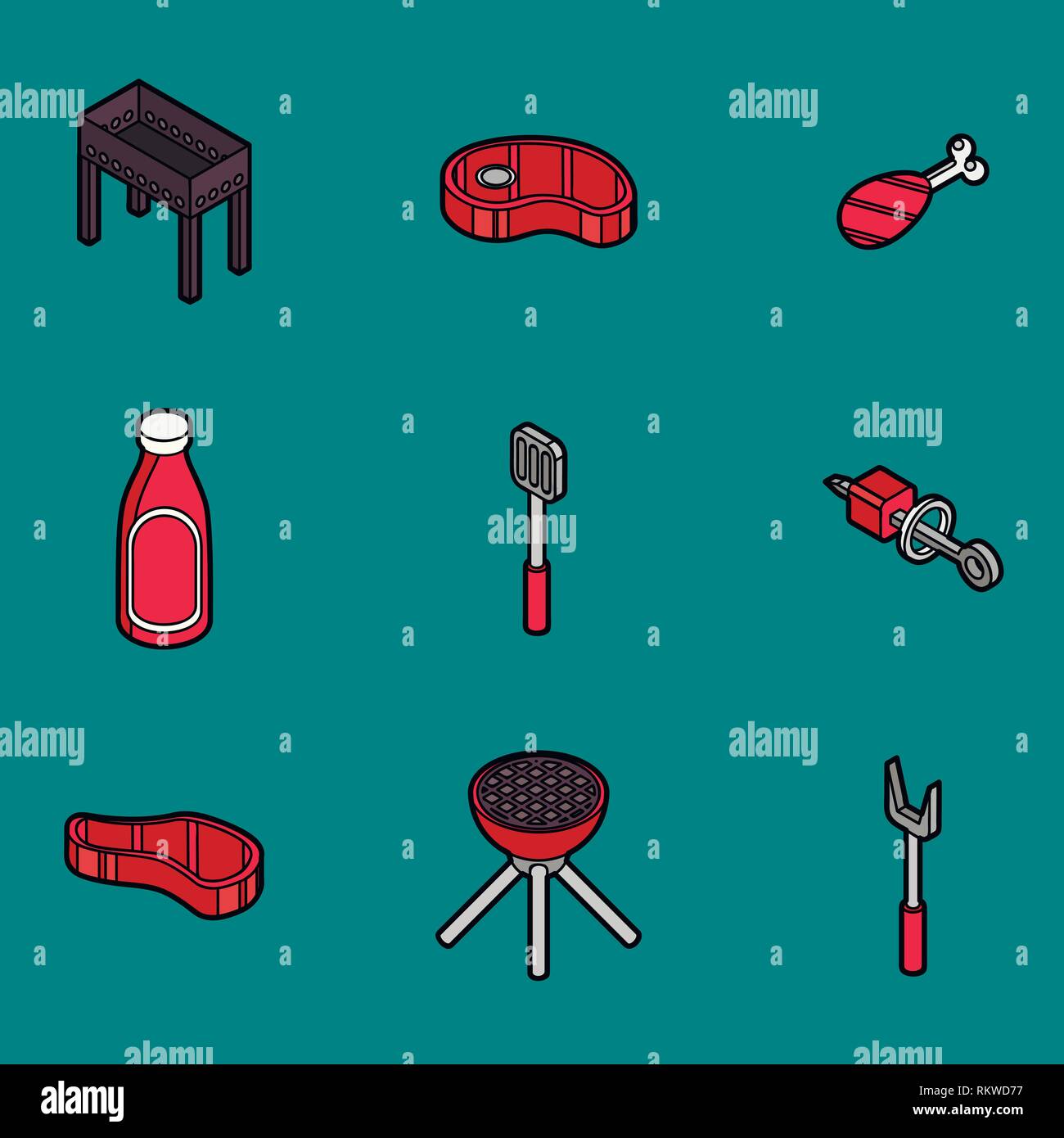 Bbqbackground Stock Vector Images - Alamy