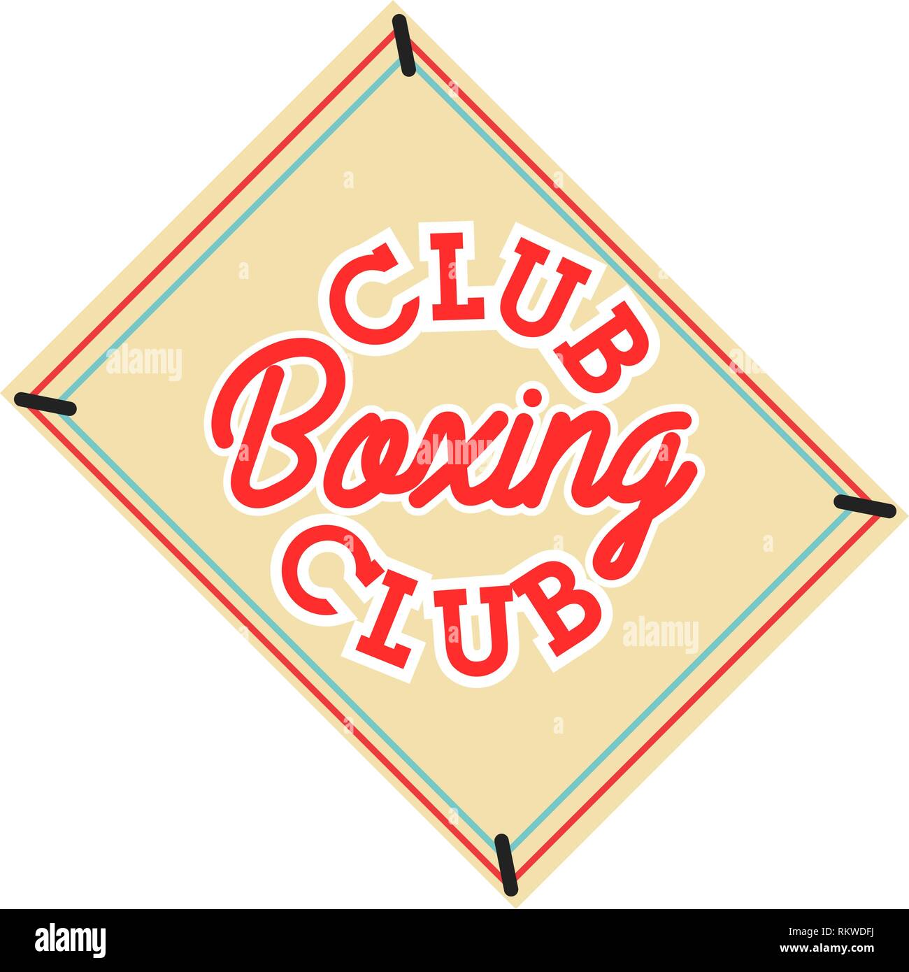 Color vintage boxing club emblem. Boxing related design elements for ...