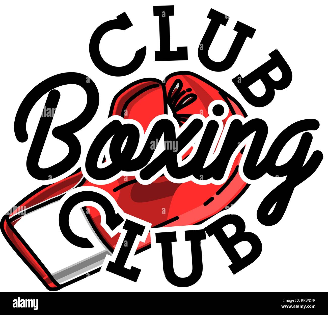 Color vintage boxing club emblem. Boxing related design elements for ...