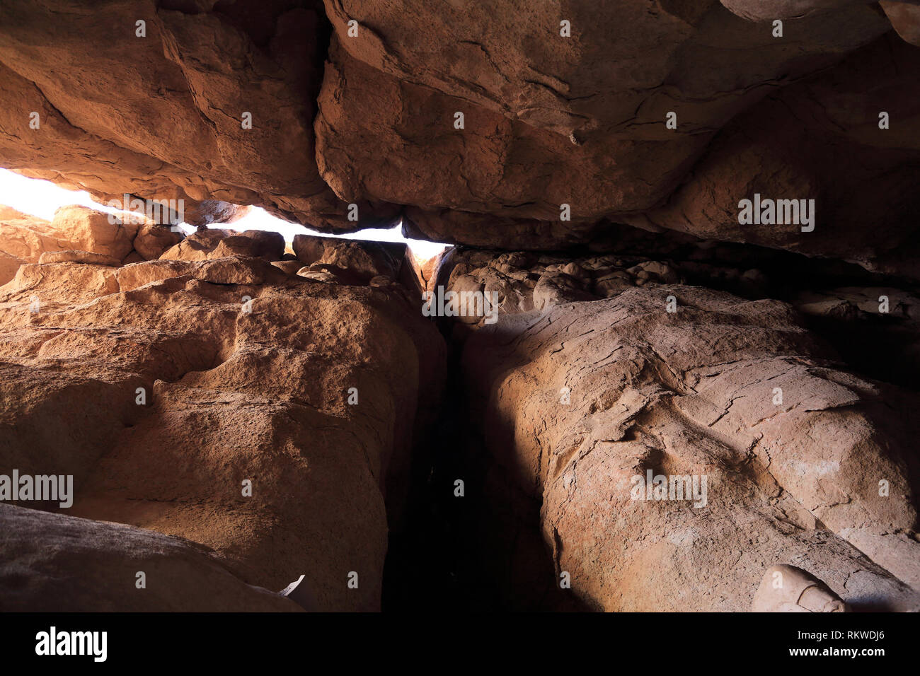 Inside looking out in the Al Qara caves in Saudi Arabia Stock Photo - Alamy