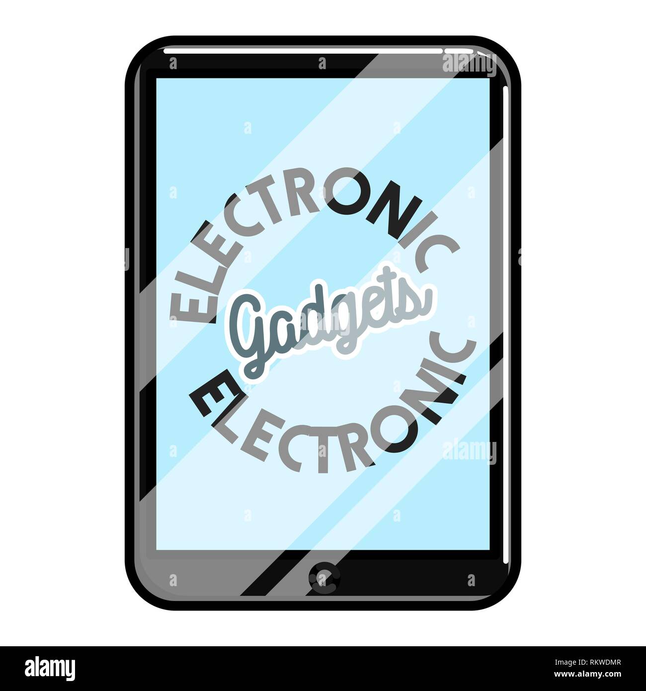 Color vintage electronic gadgets emblem. Vector illustration, EPS 10 ...