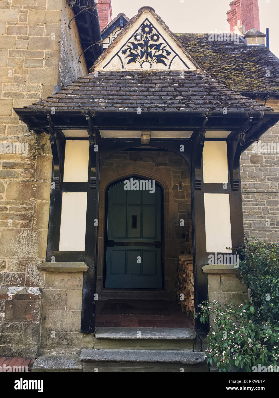 front of english house in autumn Stock Photo - Alamy