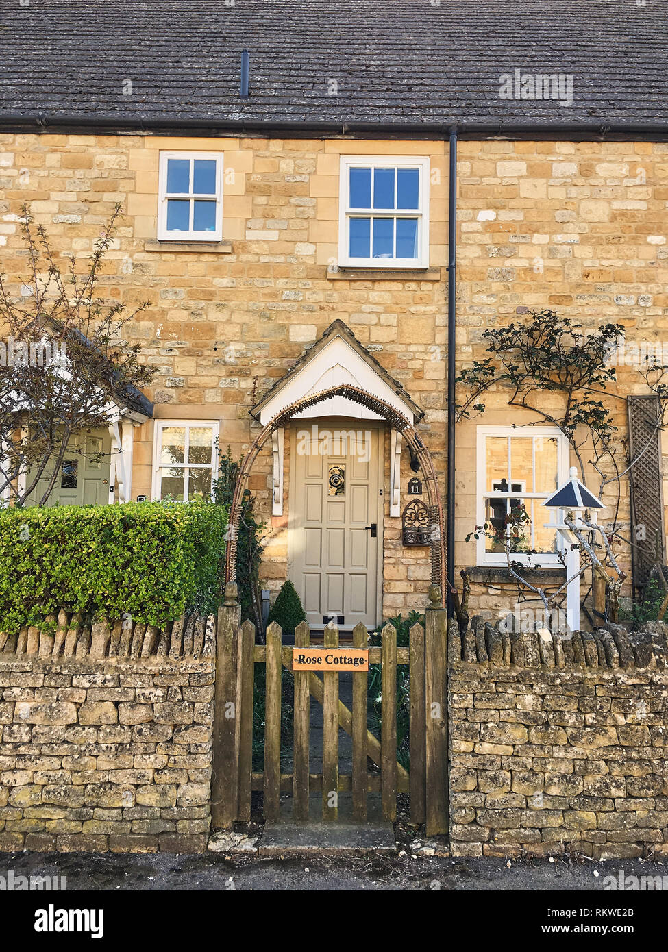 front of english house in autumn Stock Photo - Alamy