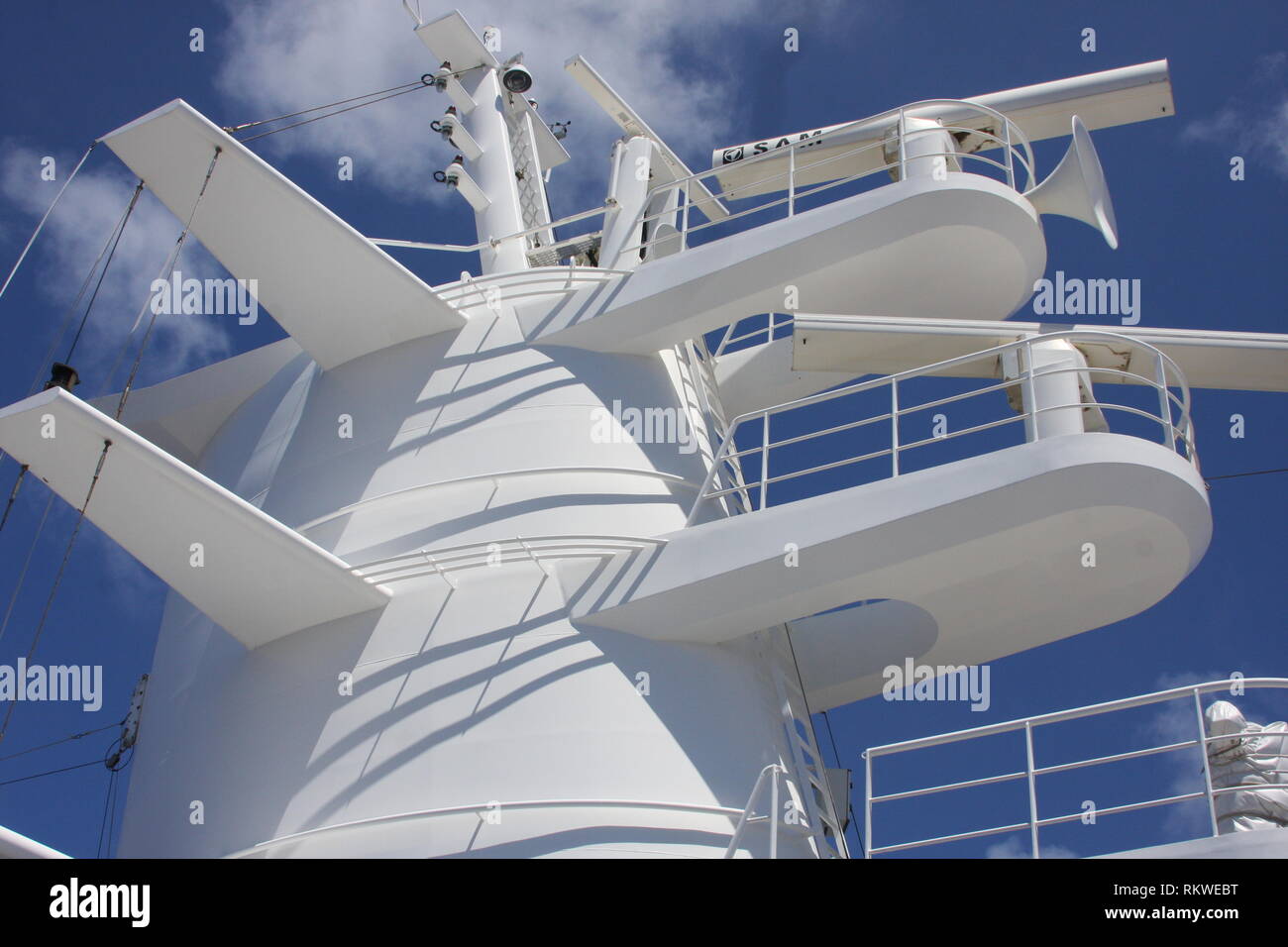 Cruise Ship Communication Tower Stock Photo - Alamy