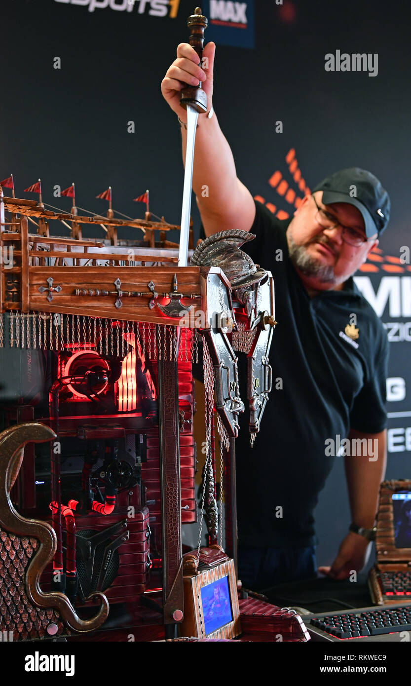 Leipzig, Germany. 12th Feb, 2019. Ali Abbas presents a uniquely ...