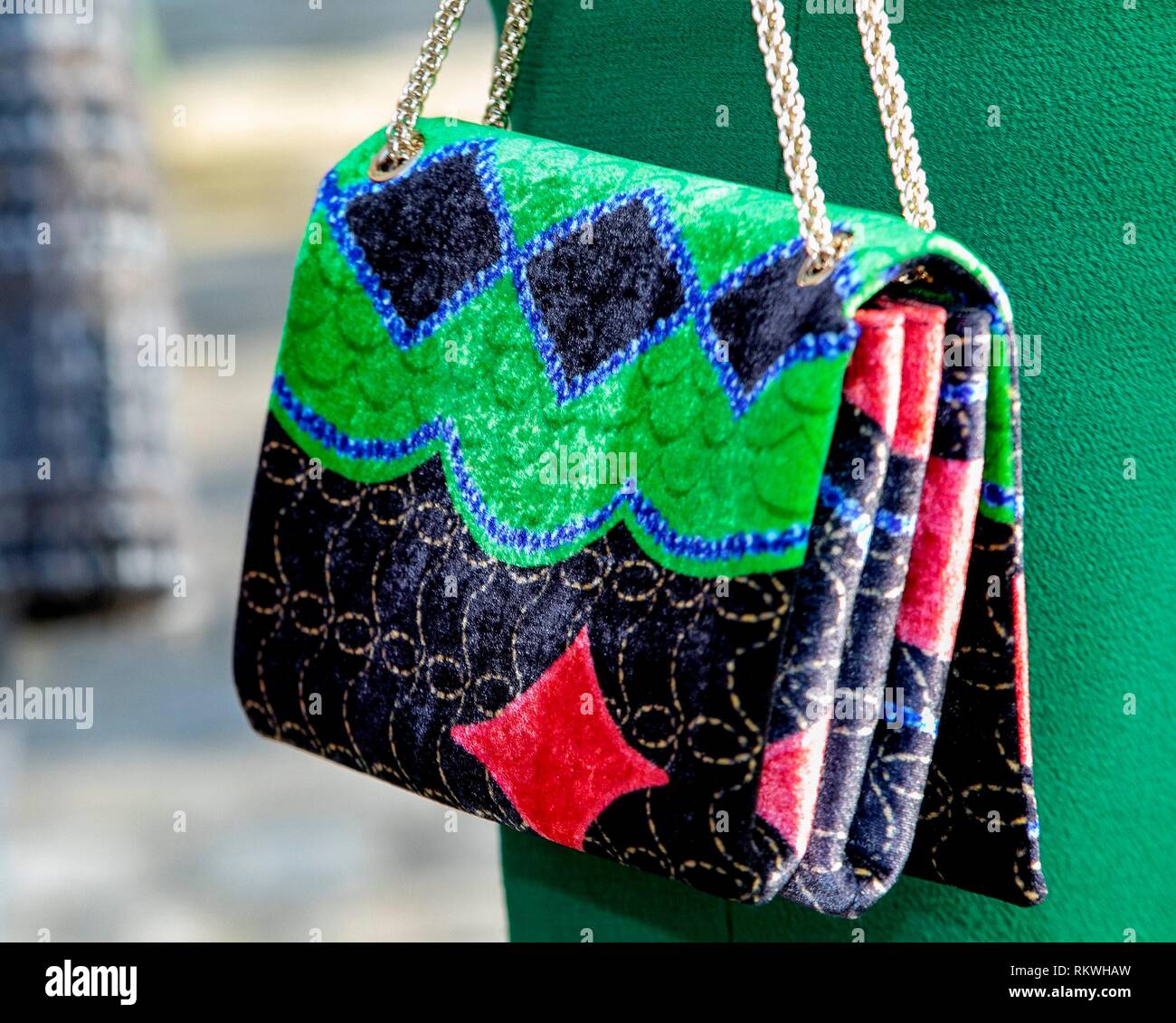 Queen Mathilde of Belgium (handbag) leaves at the Paleis der Academi?n ...