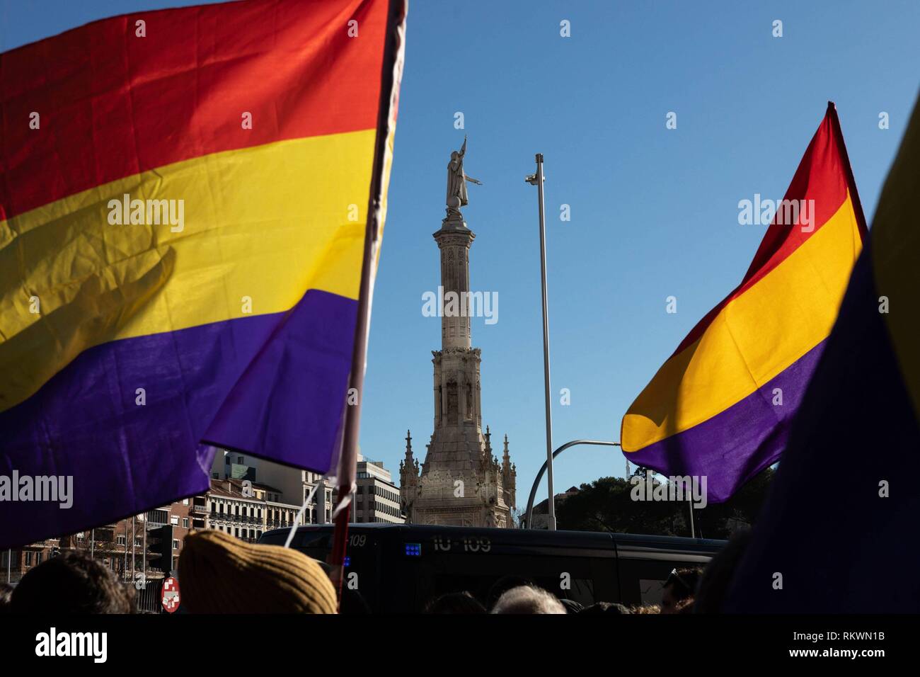Plaza colon madrid protest hi-res stock photography and images - Alamy
