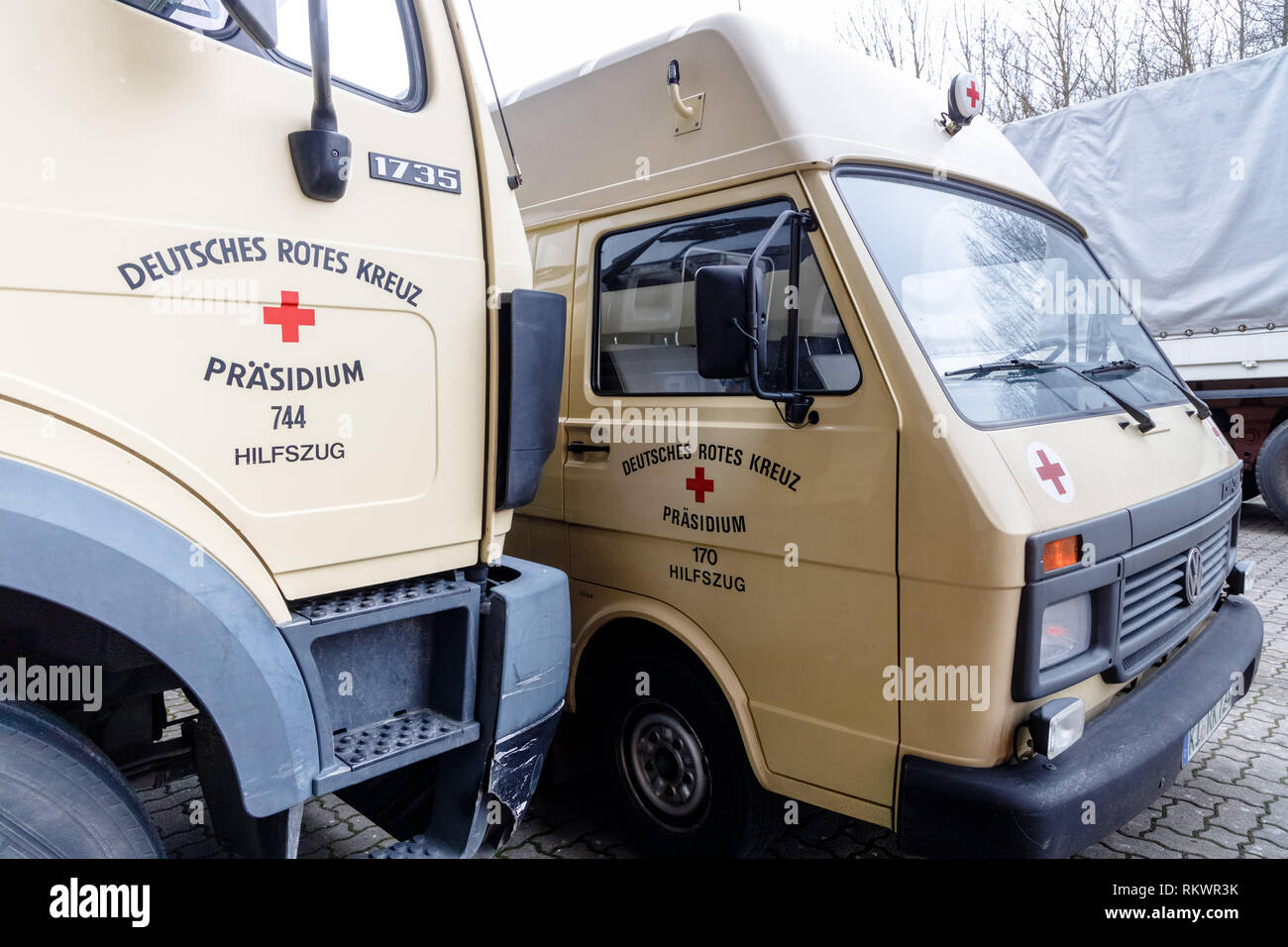 Raisdorf, Germany. 04th Feb, 2019. Various types of emergency vehicles ...