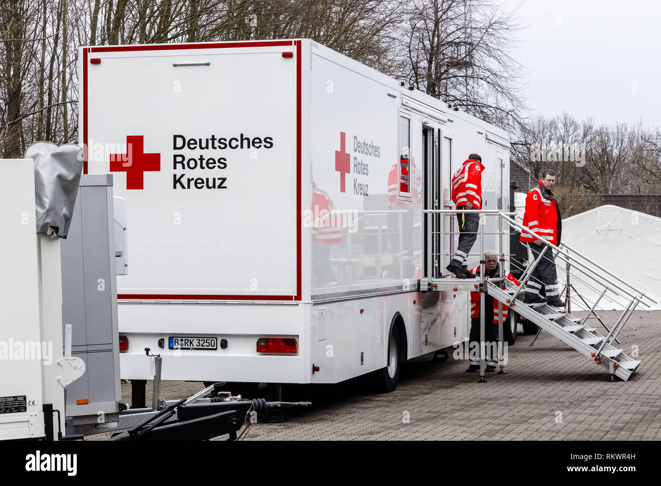 Raisdorf, Germany. 04th Feb, 2019. Various types of emergency vehicles ...