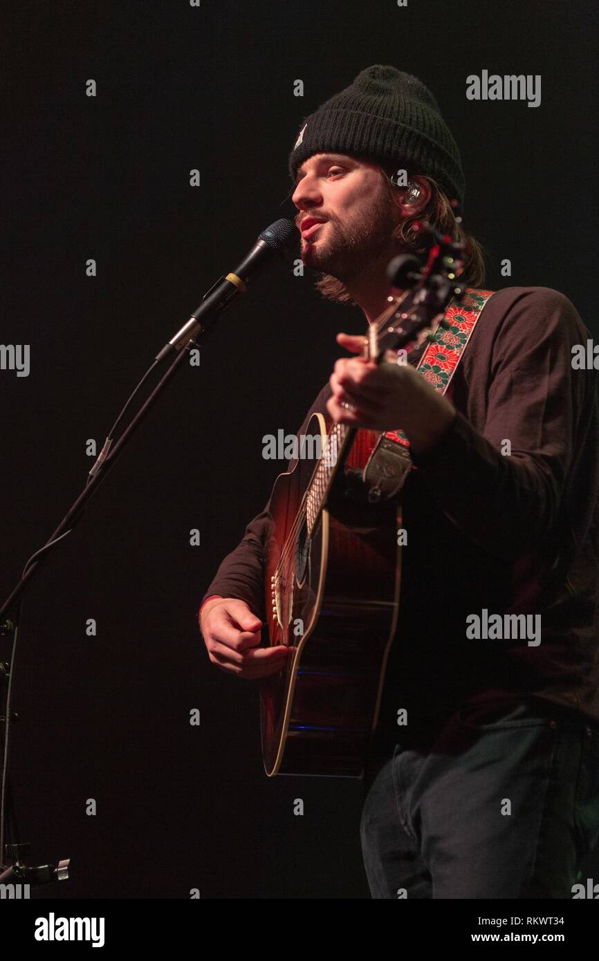 Madison, Wisconsin, USA. 11th Feb, 2019. MATT QUINN of Mt. Joy at The ...