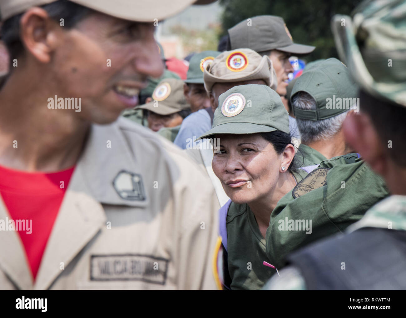 Caracas, Venezuela. 12th Feb, 2019. members of Venezuela's Bolivarian ...