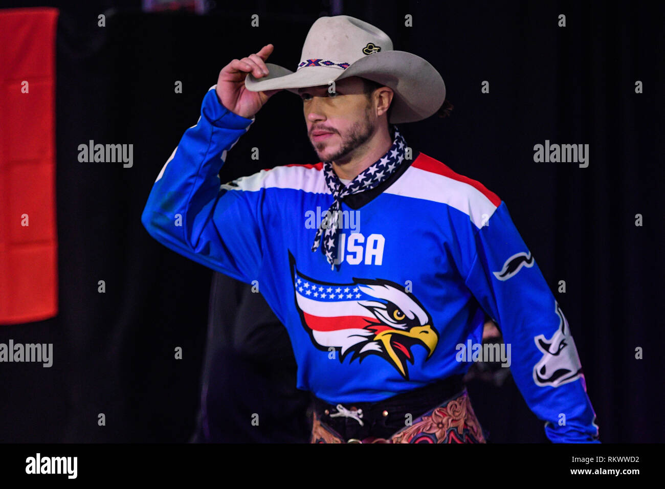Arlington, Texas, USA. 10th Feb, 2019. CODY NANCE from the US is ...