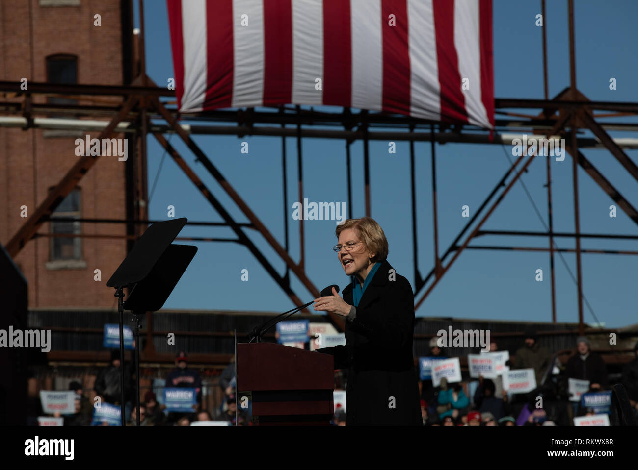 February 9. 2019 Lawrence, Massachusetts, USA: U.S. Senator Elizabeth ...