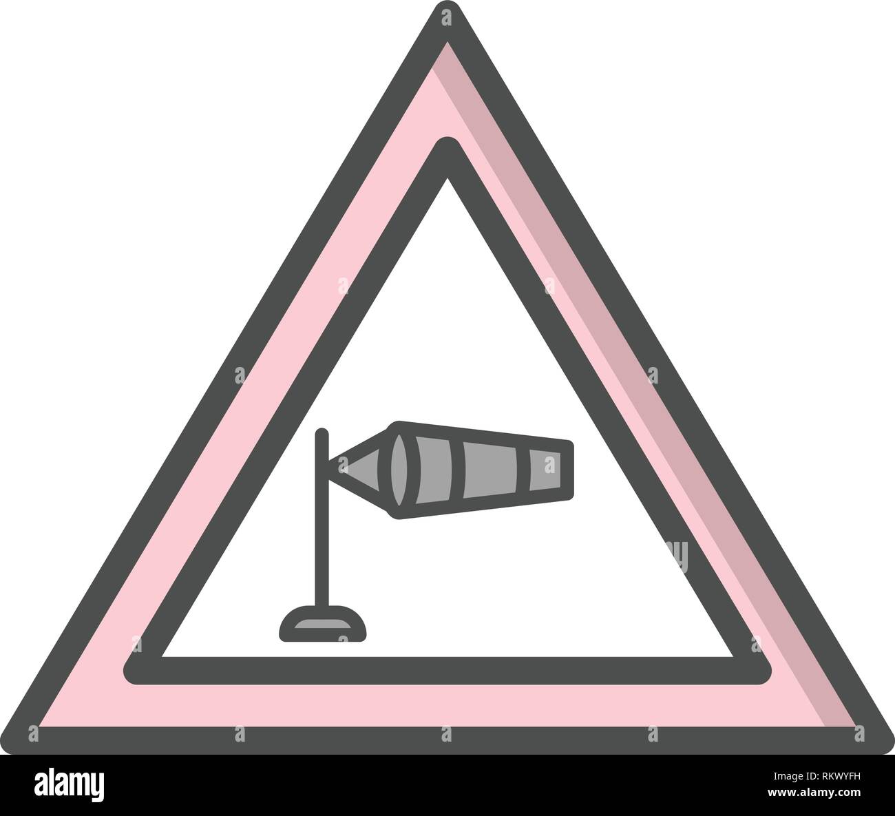 Vector Strong cross wind Icon Sign Icon Vector Illustration For ...