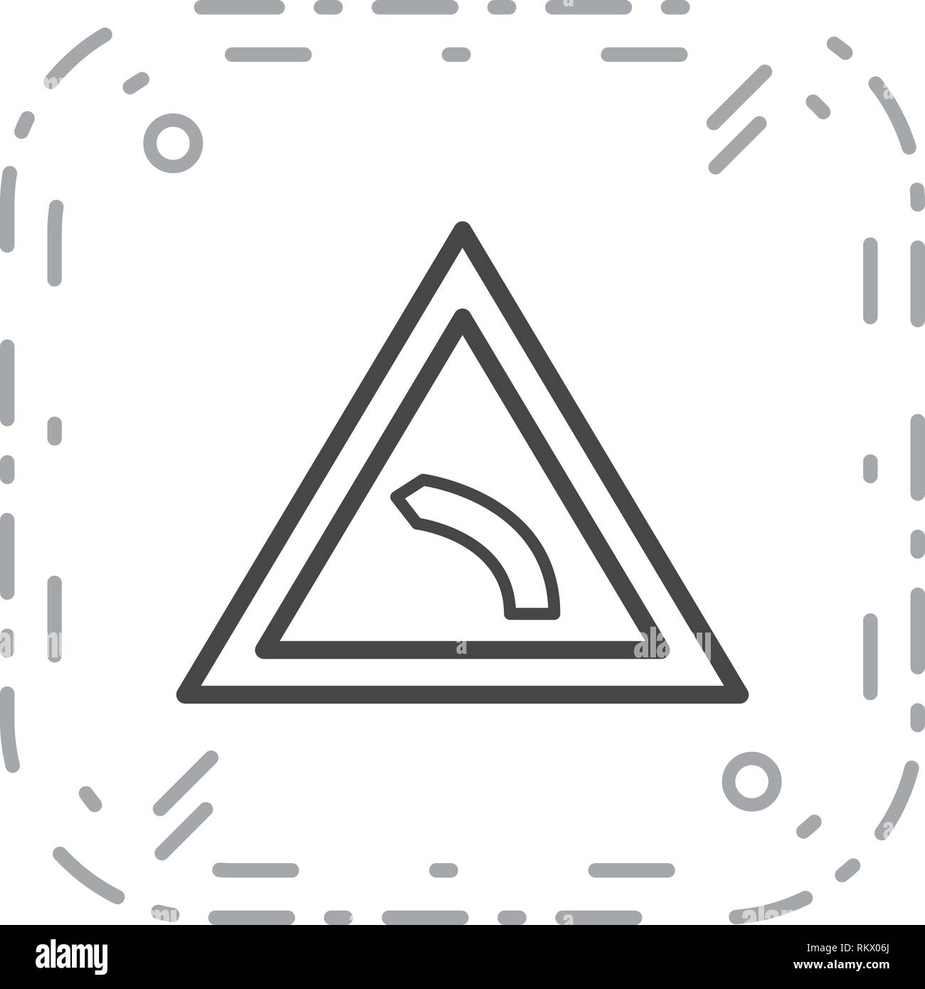 Vector Left bend Icon Sign Icon Vector Illustration For Personal And ...