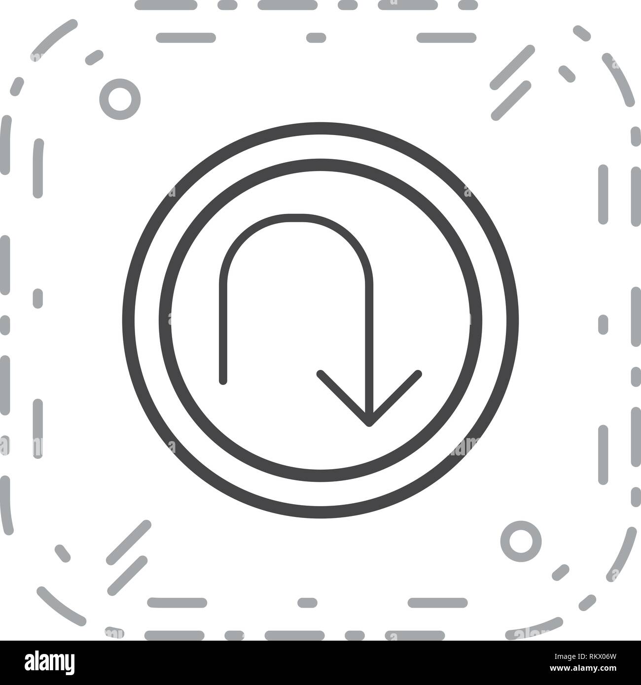 Vector U-turn Icon Sign Icon Vector Illustration For Personal And ...