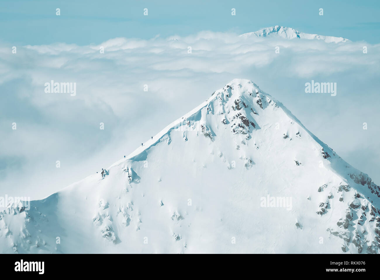 Spectacular landscape of snowy mountains in winter Stock Photo - Alamy